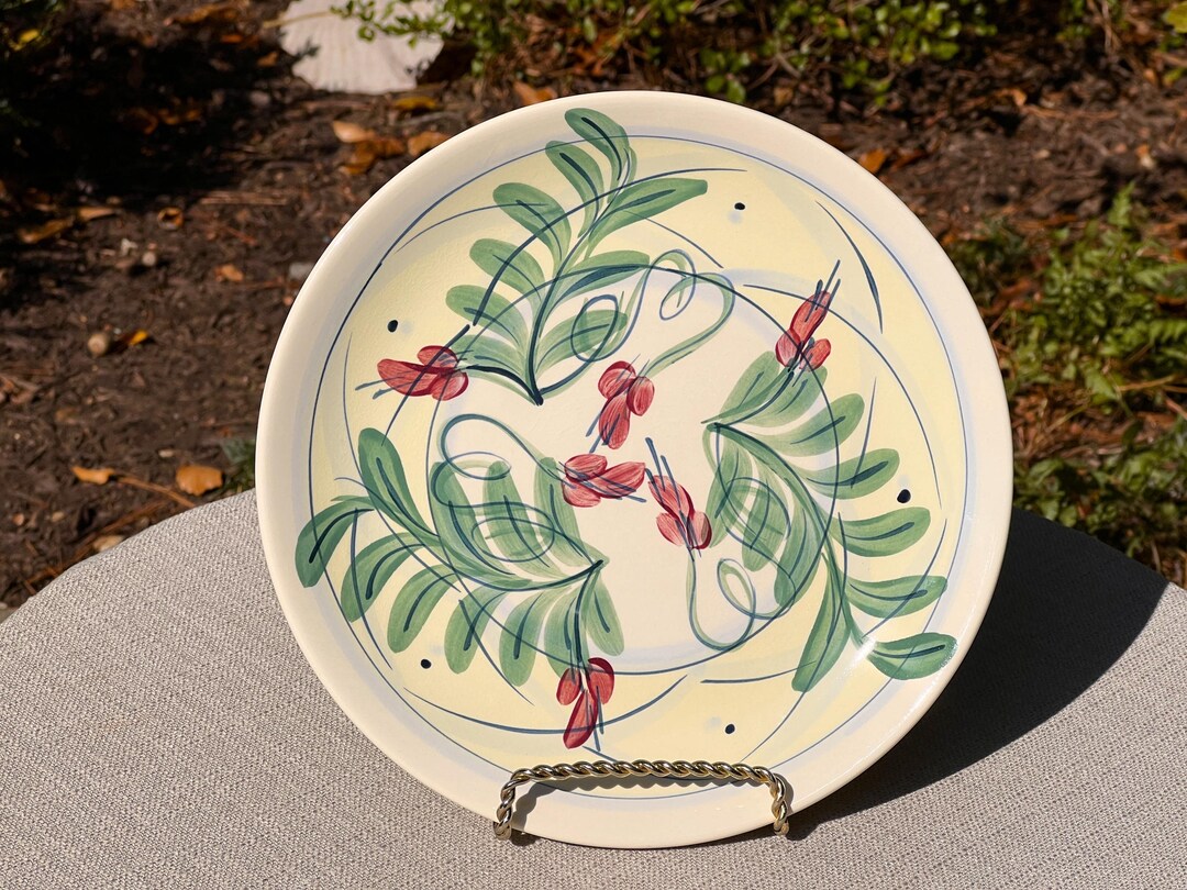1989 Gail Pittman Pottery "maypop" Collection 10" Dinner Plate, Red ...