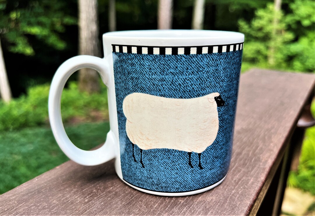 Warren Kimble Barnyard Animals "sheep" Stoneware Mug for Brandon House ...