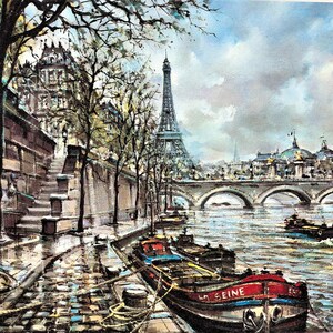 J Chardon French Artist, Signed Giclee Art Prints, Paris-eiffel Tower ...