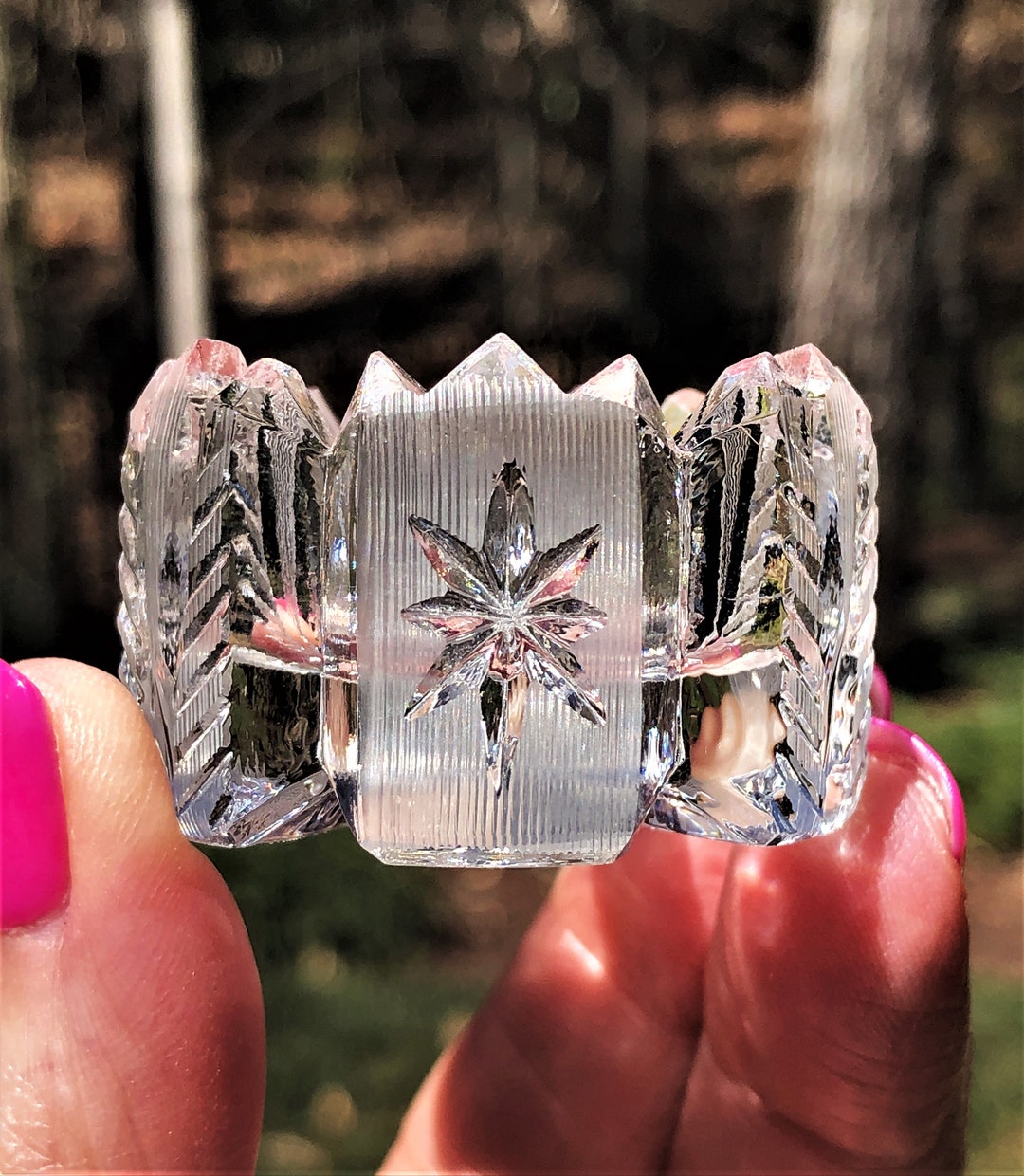 SIX EAPG Clear Glass Salt Dips, Salt Cellars, French Country, Cottage ...