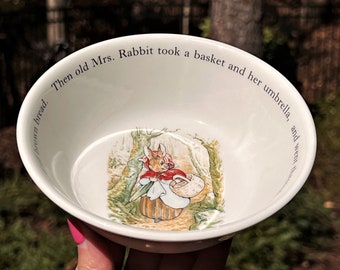 Wedgwood Beatrix Potter Peter Rabbit Bowl Etruria & Barlaston - Etsy