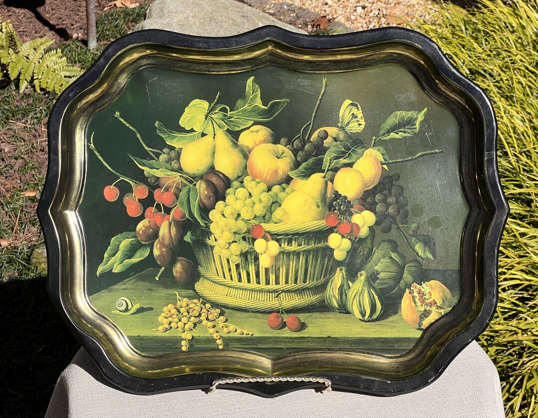 Keller Charles Large Metal Serving Tray, Painting by Amelia Kleiser ...