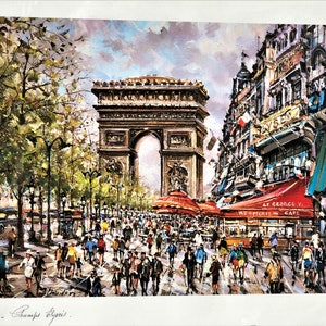 J Chardon French Artist, Signed Giclee Art Prints, Paris-eiffel Tower ...