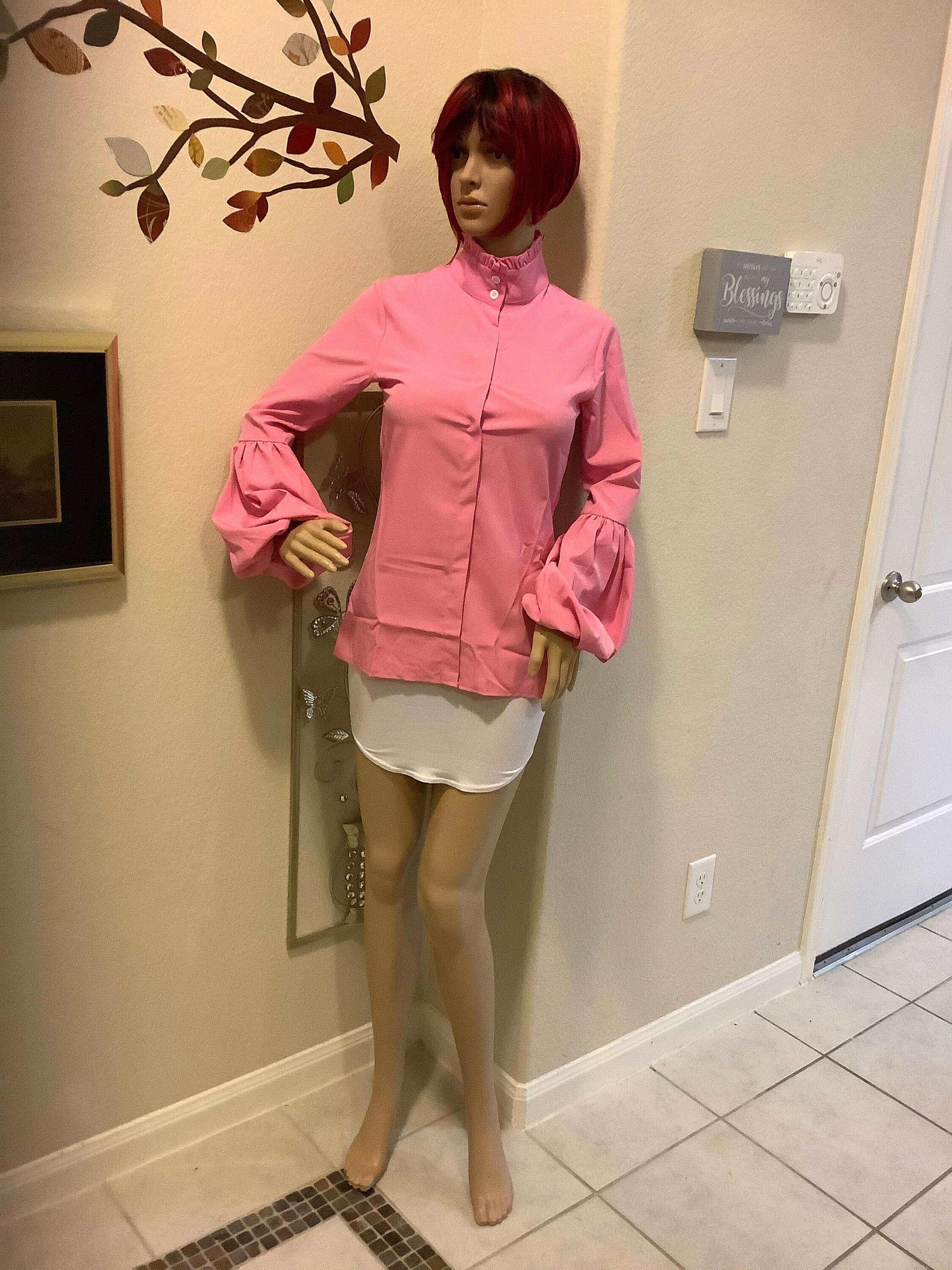 Top de manga de linterna largo - Etsy España