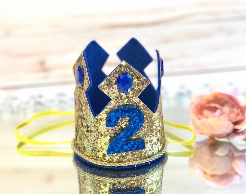 First birthday crown boy boy 1st birthday crown glitter | Etsy