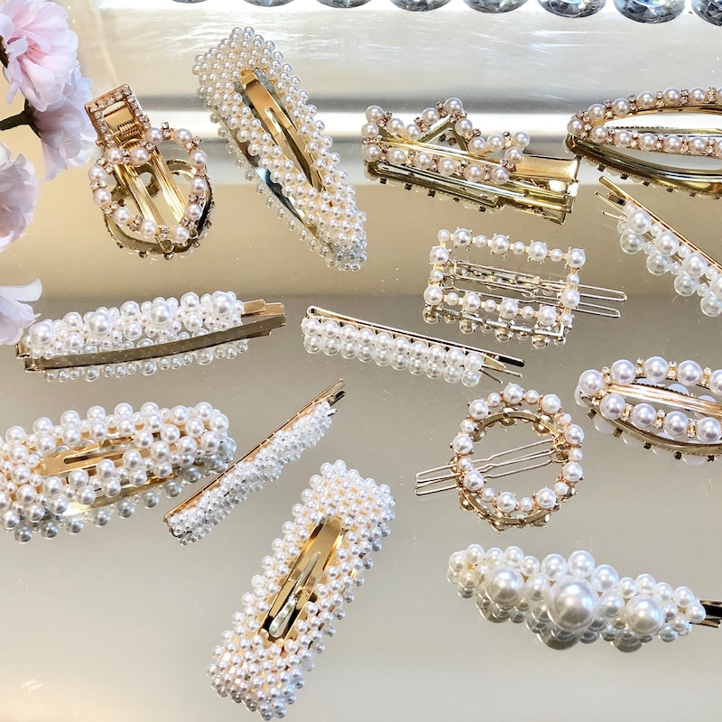 Pearl Hair Clip - Etsy