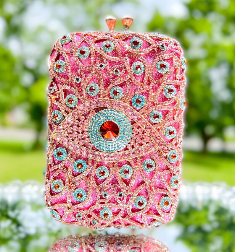 Evil Eye Rhinestone Clutch Trendy Crystal Womens Clutch - Etsy