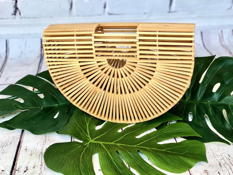 Bamboo Handbag Bamboo Bag Bamboo Purse Beach Purse Bamboo | Etsy