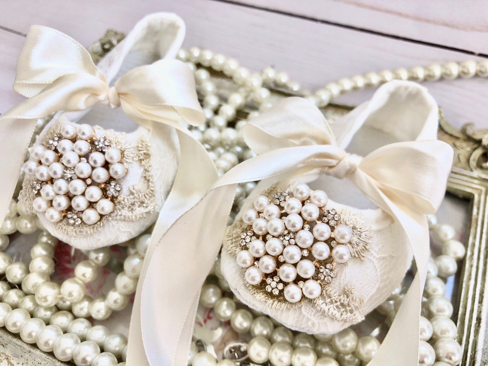 Baby Girl Ivory Christening Shoes Baptism Baby Shoes Cream - Etsy