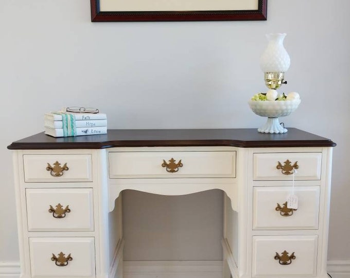 Vintage Hand Painted Keyhole Desk Reclaimed Vintage Desk - Etsy