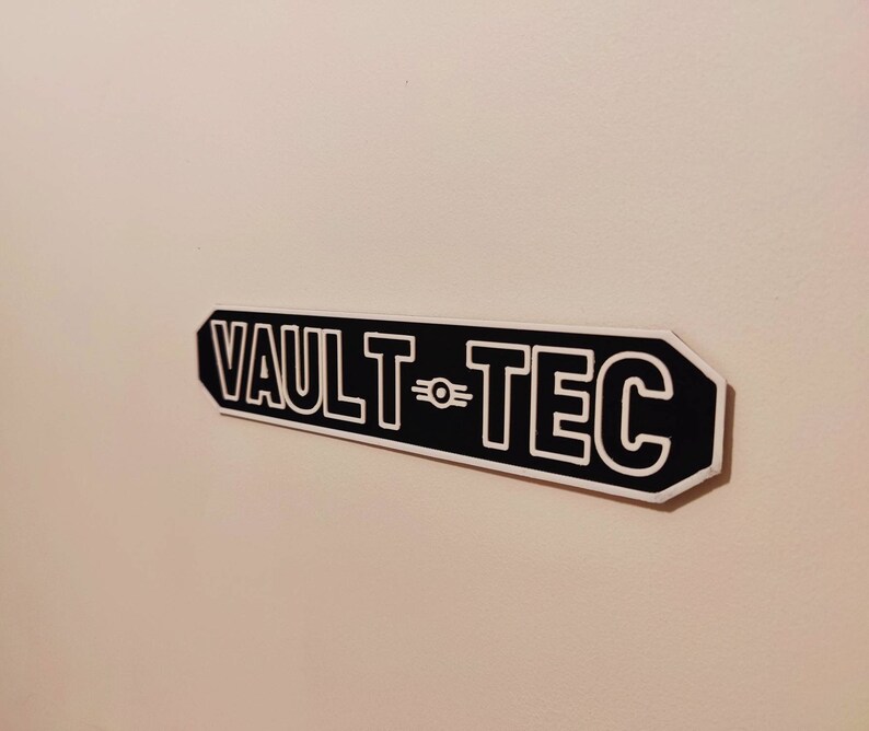 Vault Tec Sign Fallout Inspired 3d Printed - Etsy
