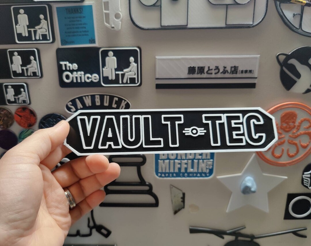Vault Tec Sign, Fallout Inspired, 3d Printed - Etsy