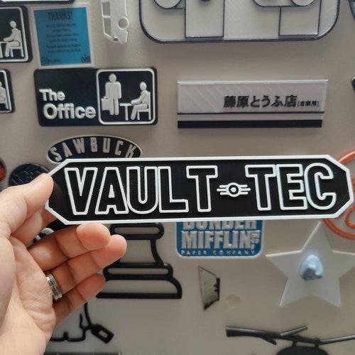 Vault Tec Sign Fallout Inspired 3d Printed - Etsy