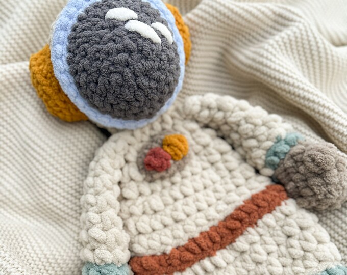 READY TO SHIP - Astronaut Snuggler, Space Nursery Gift, Plush Crochet ...