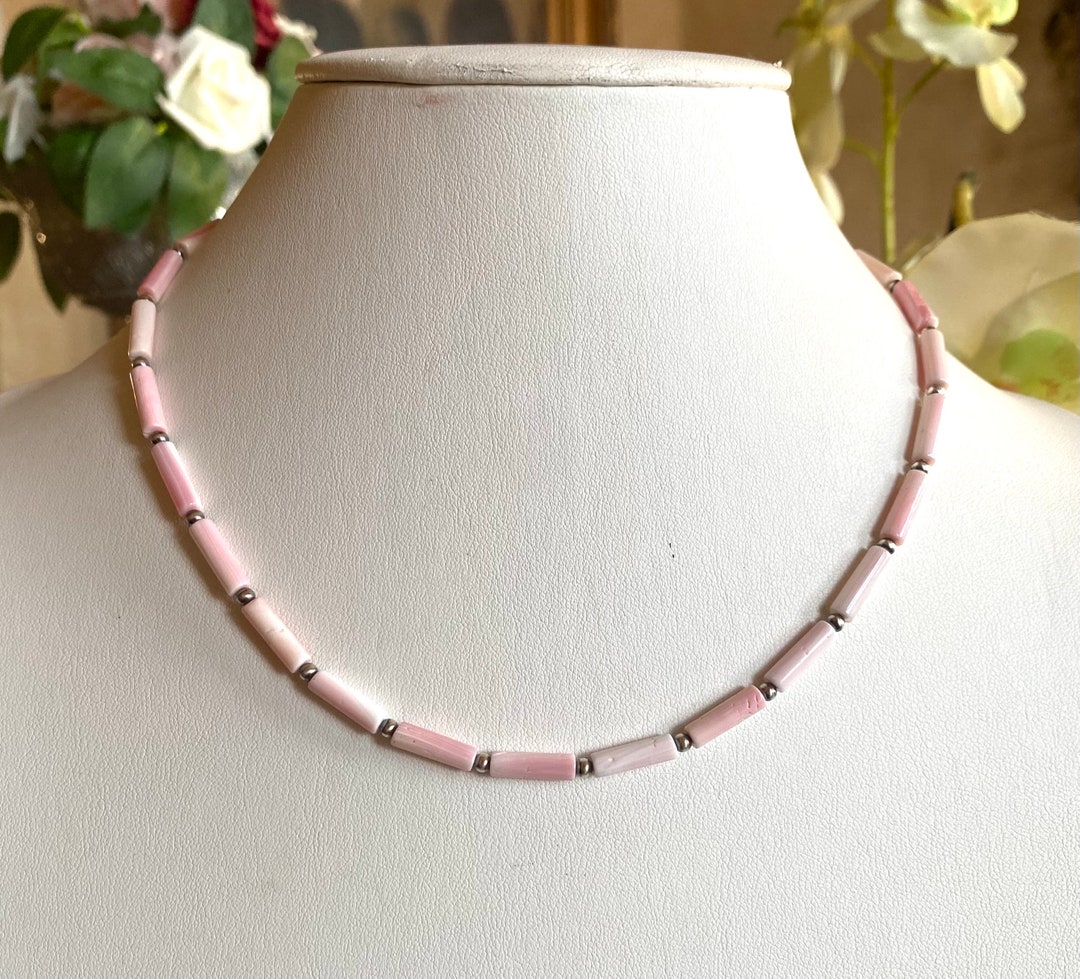 Bamboo Pink Conch Shell Necklace Natural Pink Queen Conch - Etsy