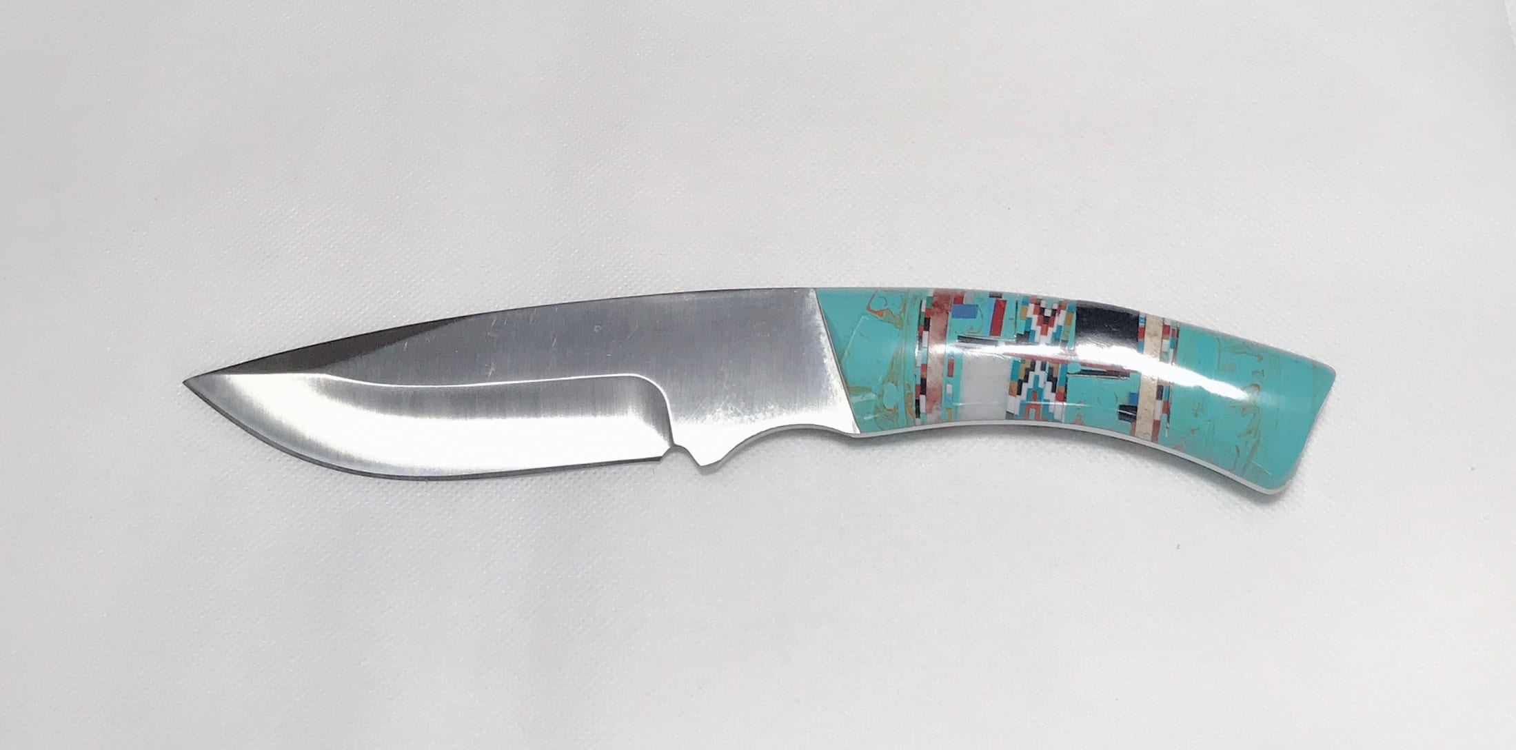 Inlay Turquoise Pocket Knife With Black Sheath Multicolor - Etsy