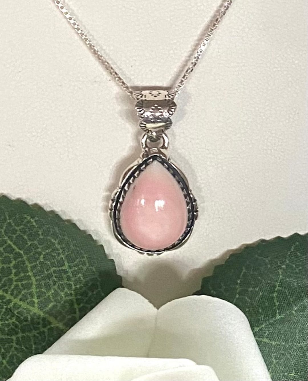 Natural Pink Conch Shell Teardrop Pendant - Pink Conch Pendant for ...