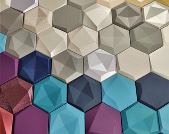 3D Hexagon Wall Tiles in Tons of Sizes & Colors 6in Wide. Get - Etsy