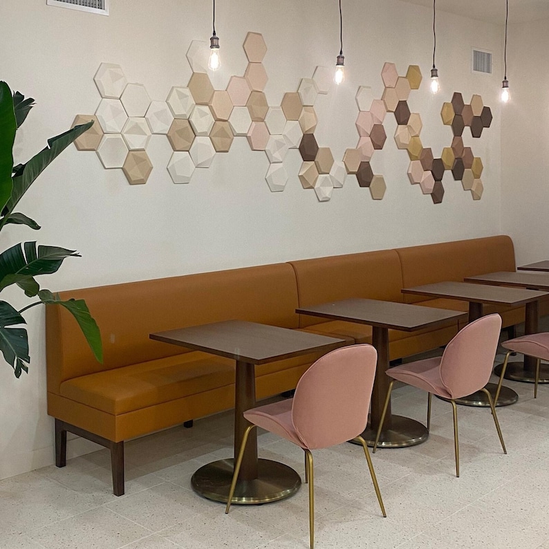 DECORATIVE AESTHETIC Sound Diffuser Wall Soundproofing Hexagon ...