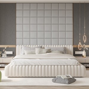 SELF ADHESIVE WALL Panels 30 Colors Velvet Fabric Faux Leather ...