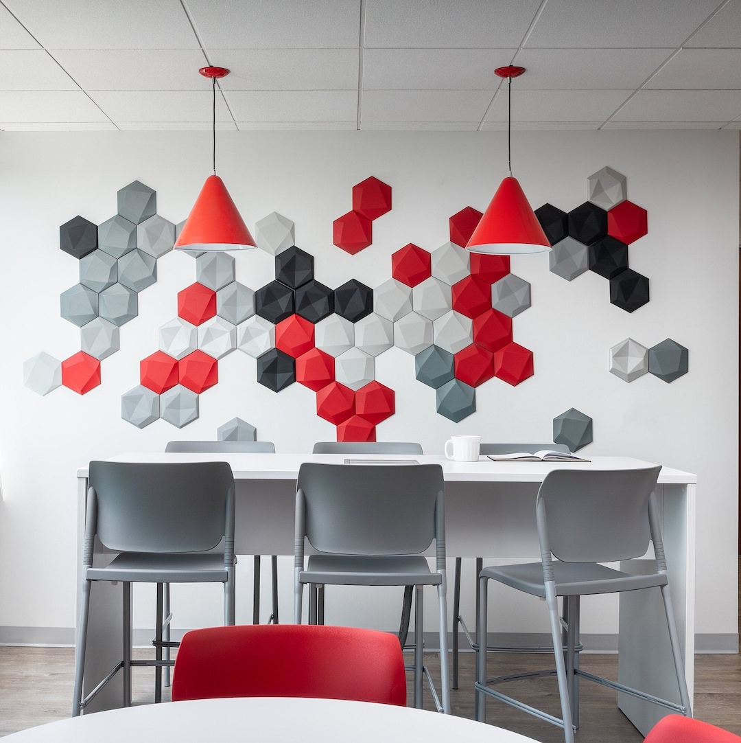 DECORATIVE SOUNDPROOFING PANEL Acoustic Tile Sound Absorbing Panel Home ...
