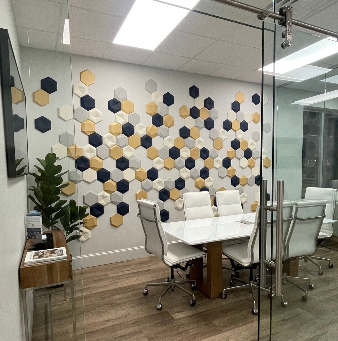 OFFICE ACOUSTIC PANEL Tile Decoration Sound Dampener Reduce Noise ...