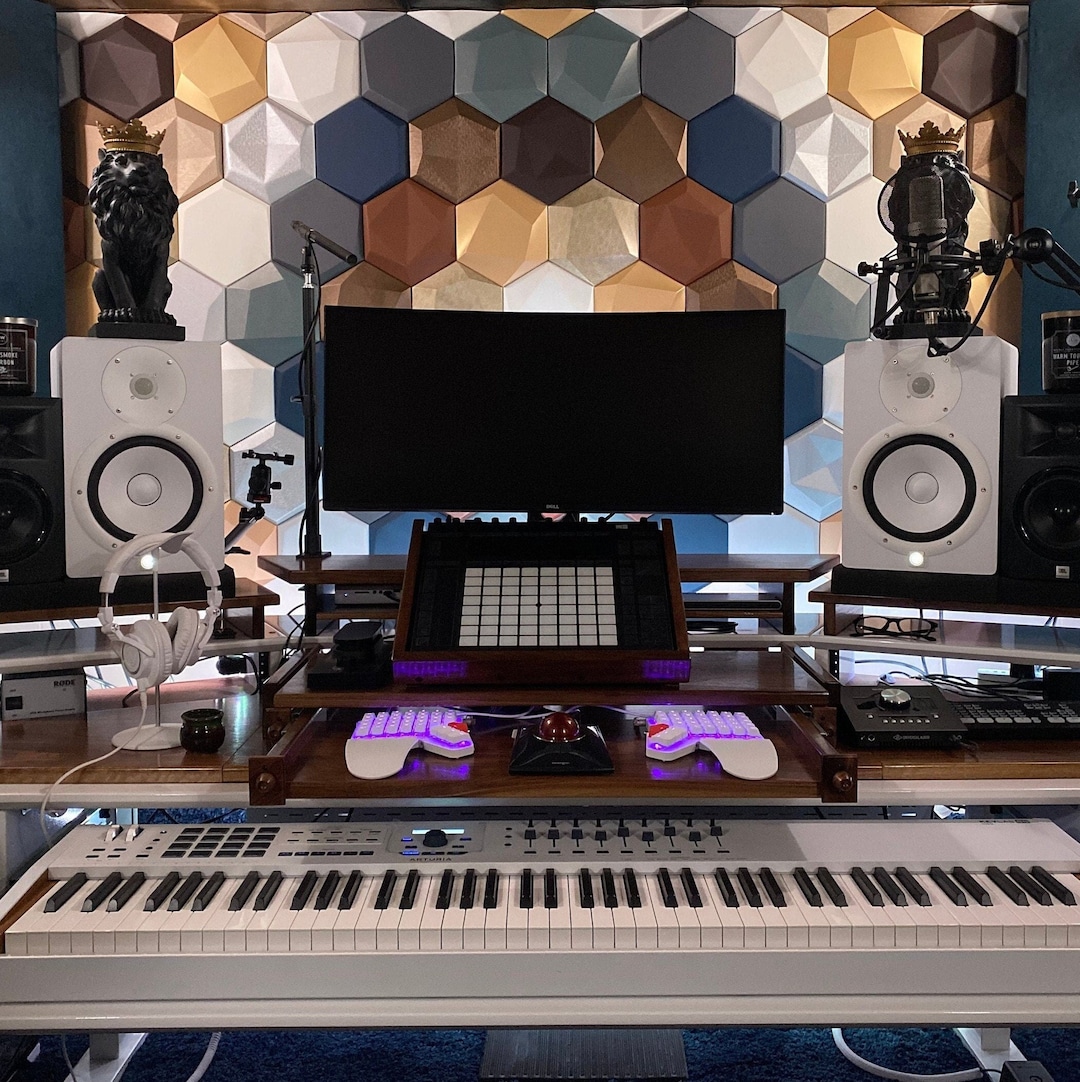 ELEGANT ACOUSTIC PANEL Wall Soundproof Podcast Studio Home Theater Zoom ...