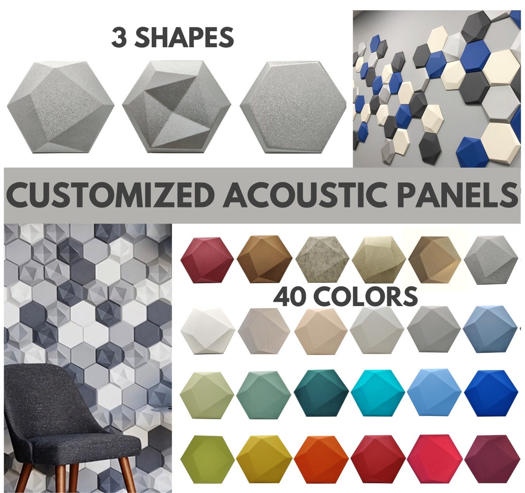 Decorative Soundproofing PACK OF 20 TILES Acoustic Panel Sound ...