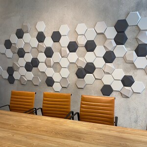 ACOUSTIC WALL Panel - Removable Decorative Hexagon - Block Sound ...