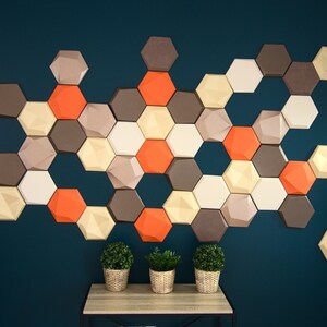 DECORATIVE AESTHETIC Sound Diffuser Wall Soundproofing Hexagon ...