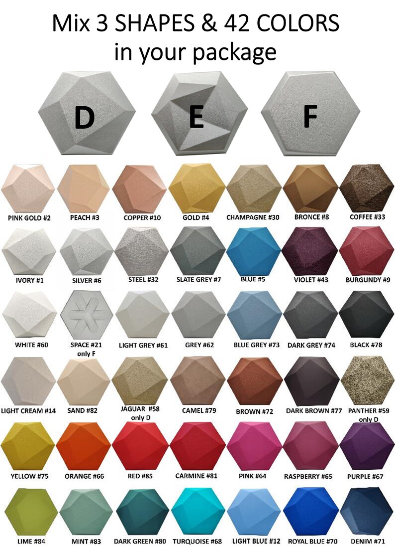 3D Wall Tiles CREATE CUSTOM DESIGN Mixing 80 Colors 3D Wall - Etsy