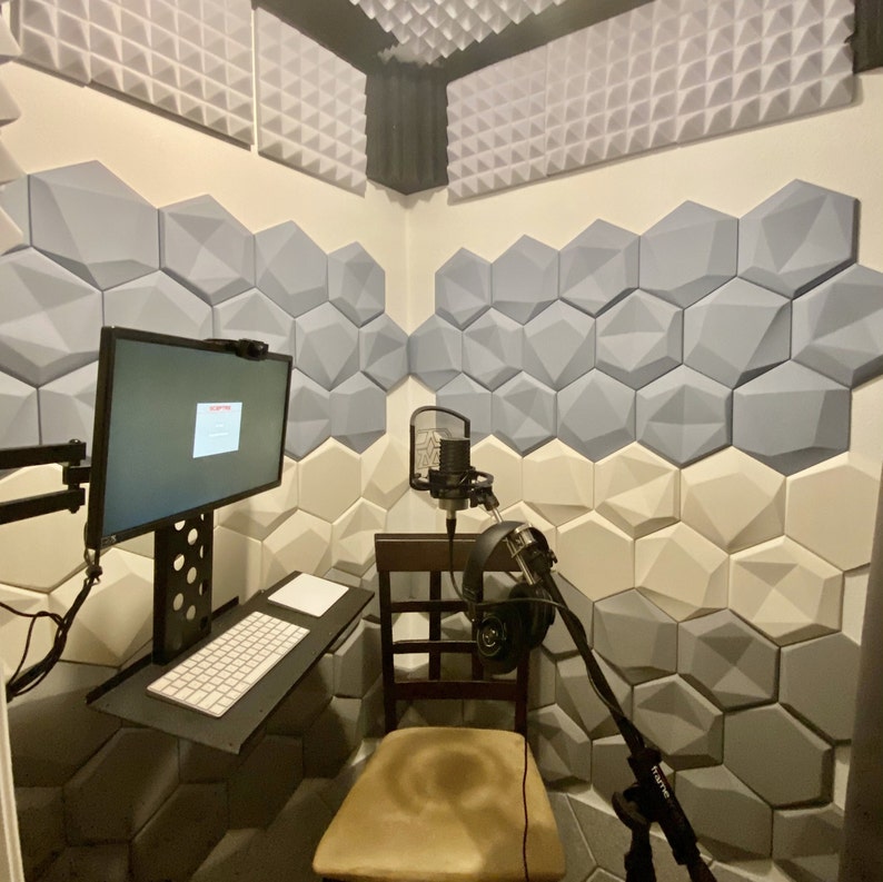ELEGANT ACOUSTIC PANEL Wall Soundproof Podcast Studio Home - Etsy