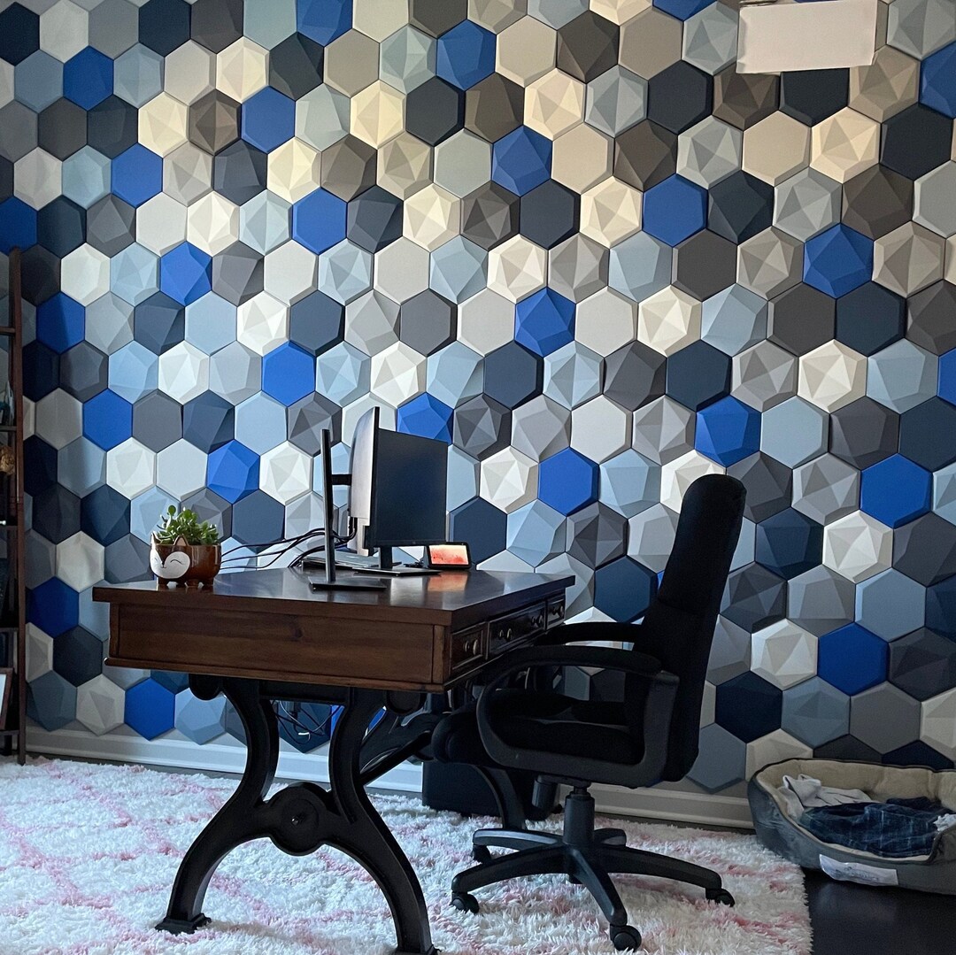 ACOUSTIC WALL Panel - Removable Decorative Hexagon - Block Sound ...