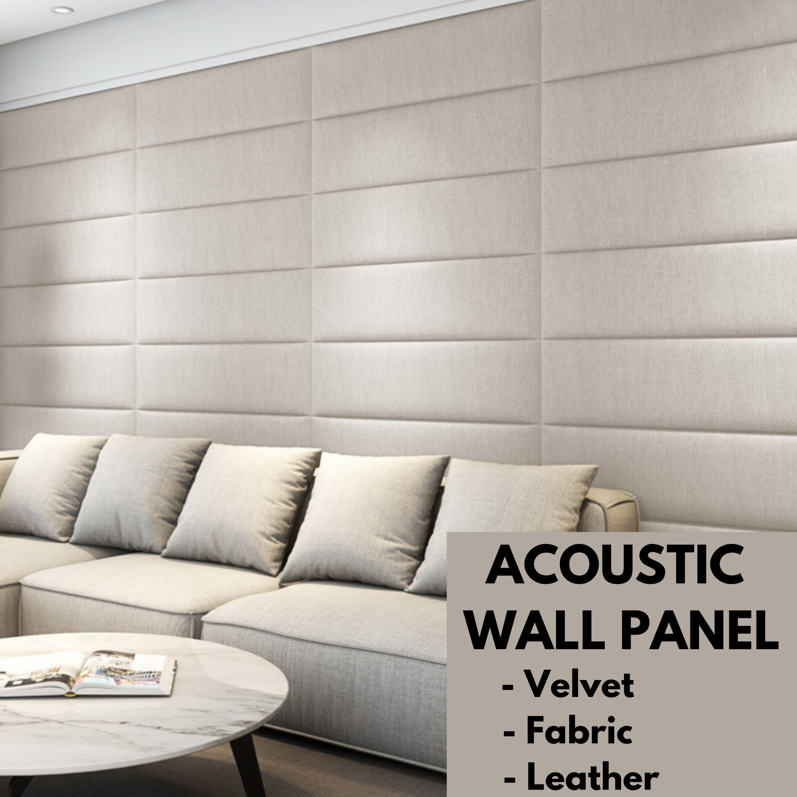 REMOVABLE UPHOLSTERED PANEL 24"x10" Custom Paneling 12 Colors / Fabric ...