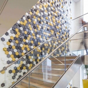 DECORATIVE AESTHETIC Sound Diffuser Wall Soundproofing Hexagon ...