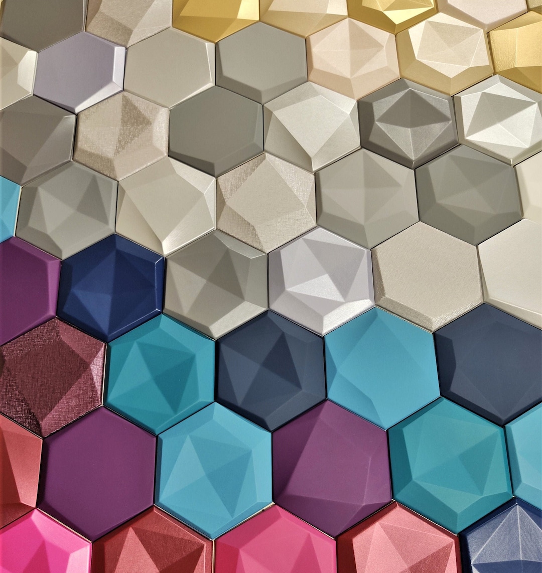 3D Wall Tiles CREATE CUSTOM DESIGN Mixing 80 Colors 3D Wall Art ...