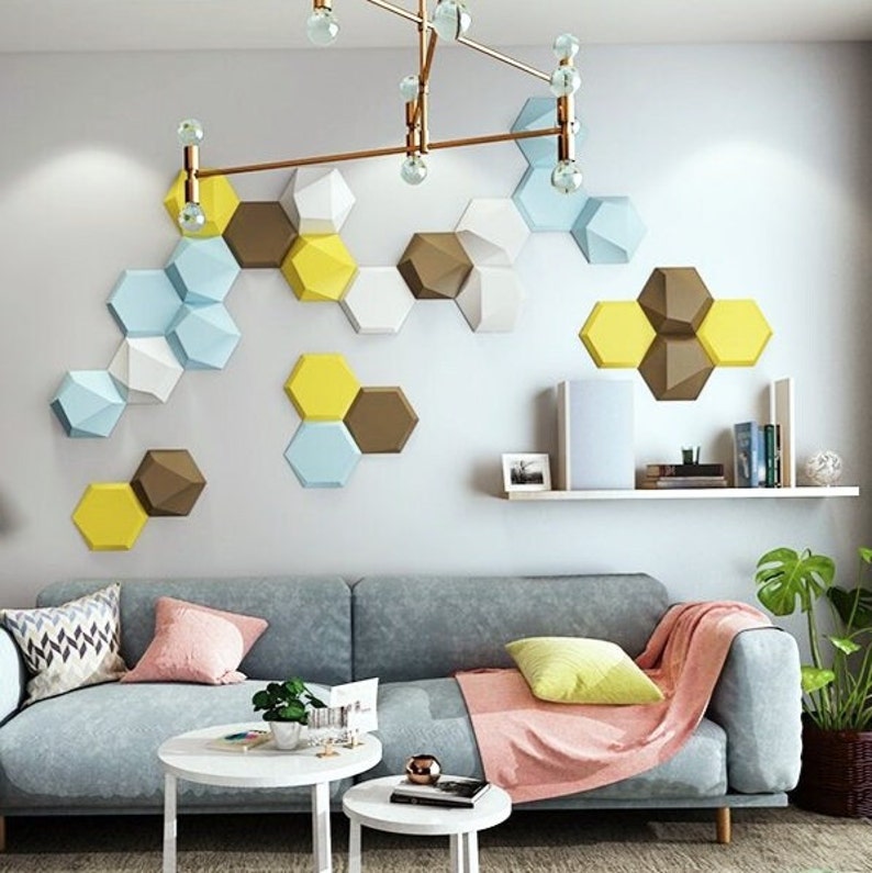 DECORATIVE AESTHETIC Sound Diffuser Wall Soundproofing Hexagon - Etsy