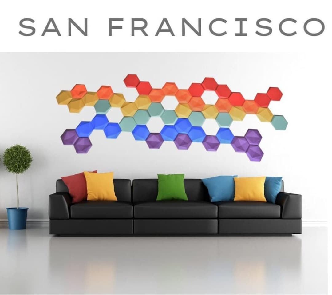 PRIDE RAINBOW Wall Decoration Gay Pride Decorative Panels LGBTQ Banner ...