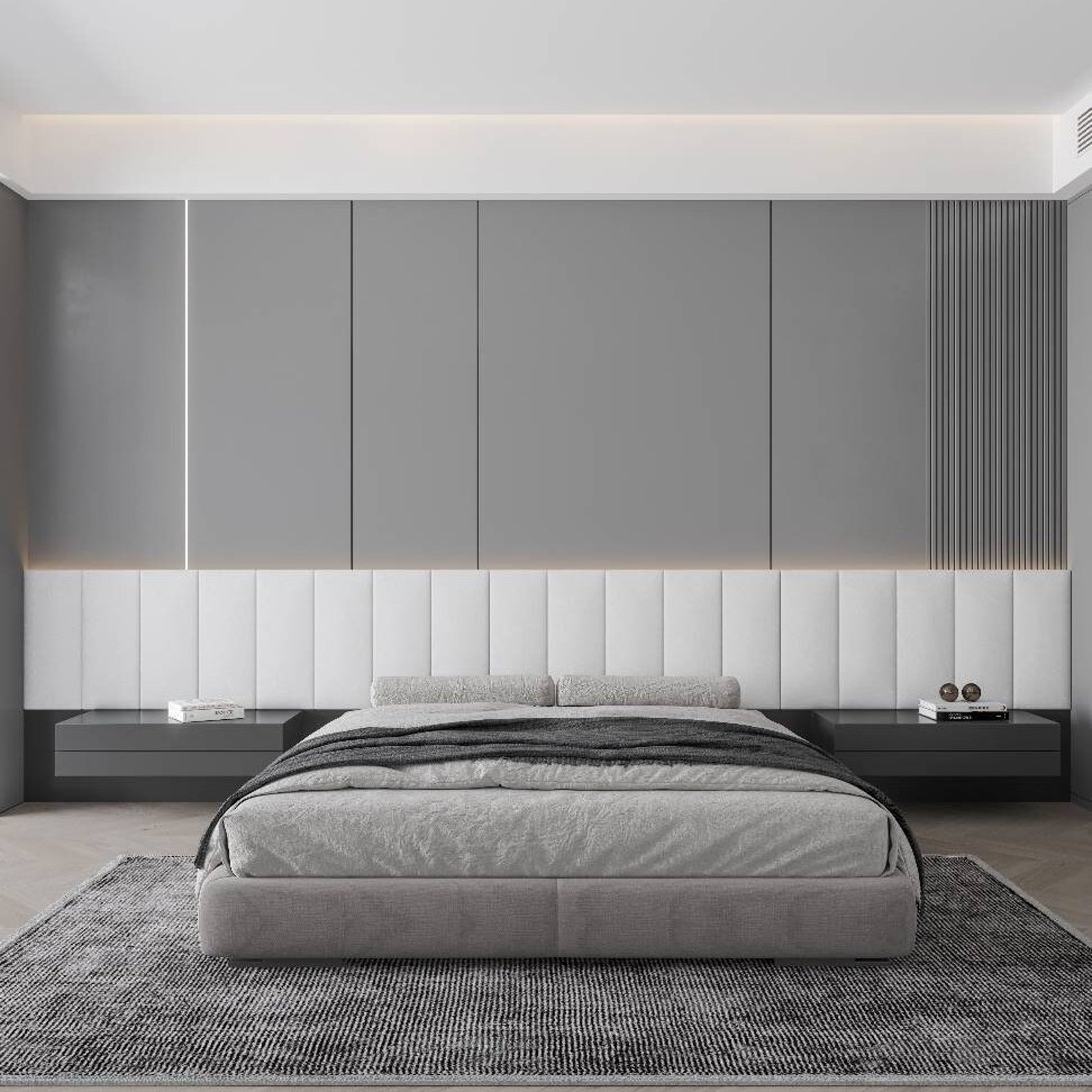 UPHOLSTERED WALL PANELS, Rectangular 24"x10" Cushion Wall Panel ...