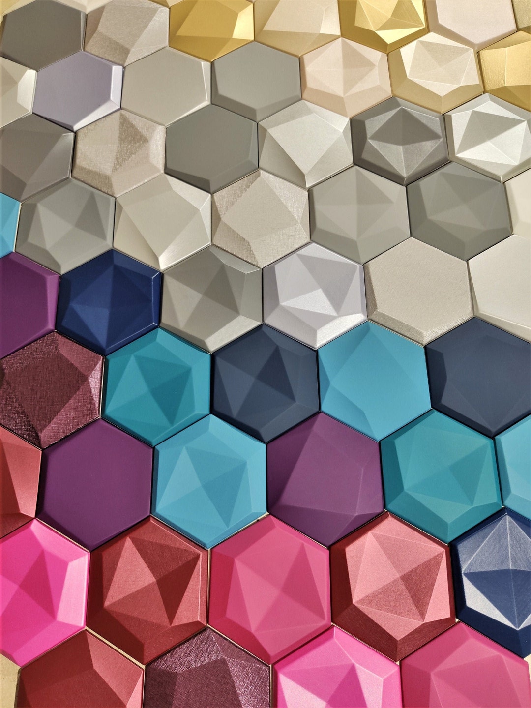 3D Wall Tiles CREATE CUSTOM DESIGN Mixing 80 Colors 3D Wall - Etsy