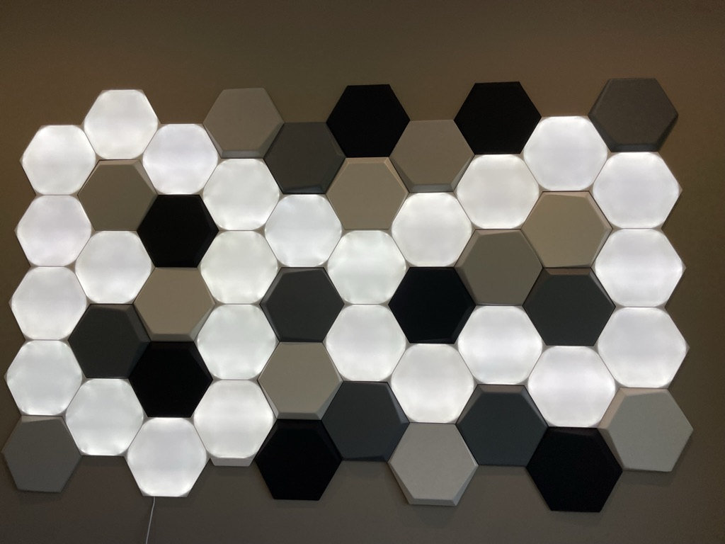HEXA NANOLEAF COMPLEMENT Hexagonal Acoustic Foam Tile Mix With Nanoleaf ...