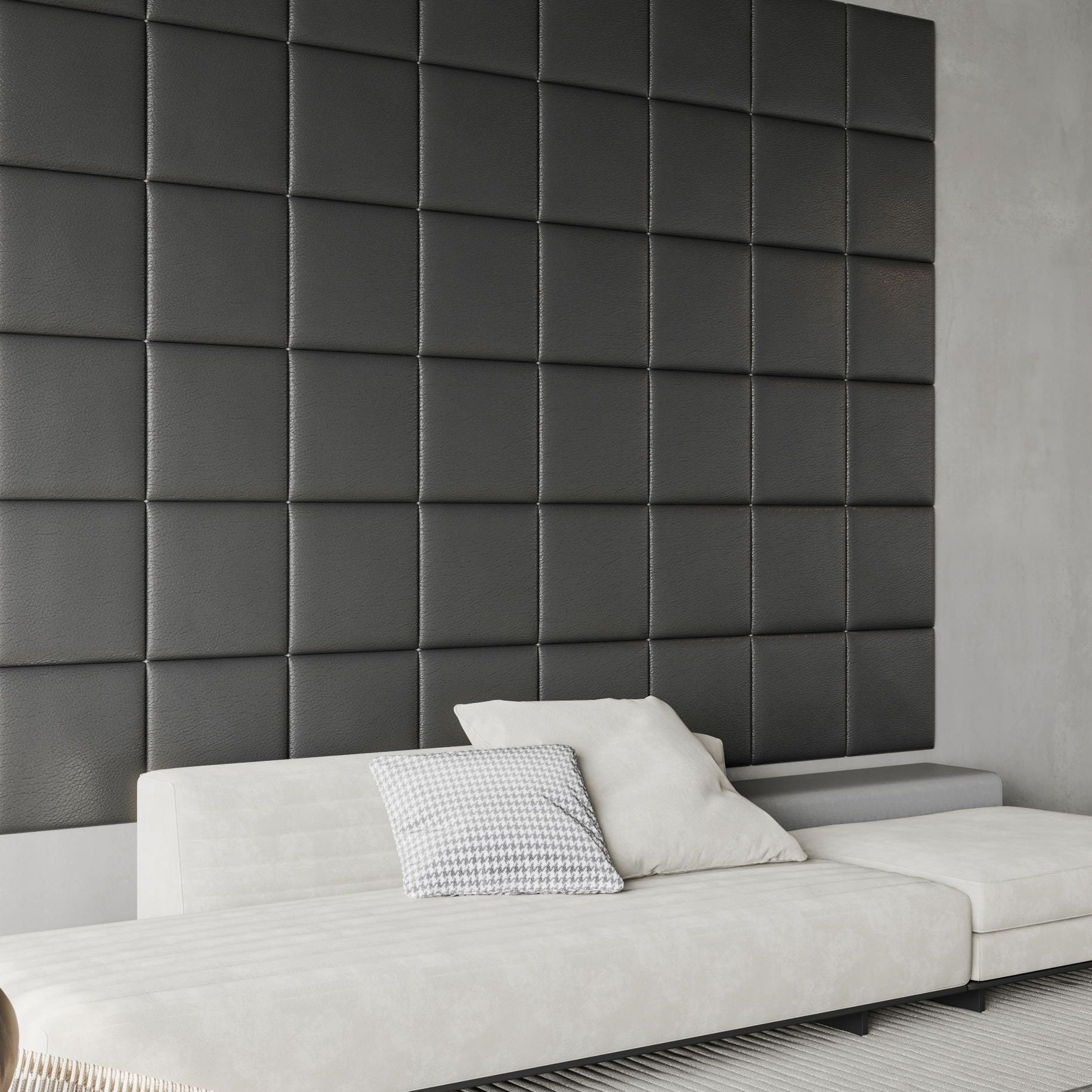 UPHOLSTERED SOFT WALL Panels Heabdboard Panel Modular Wall Cushion ...