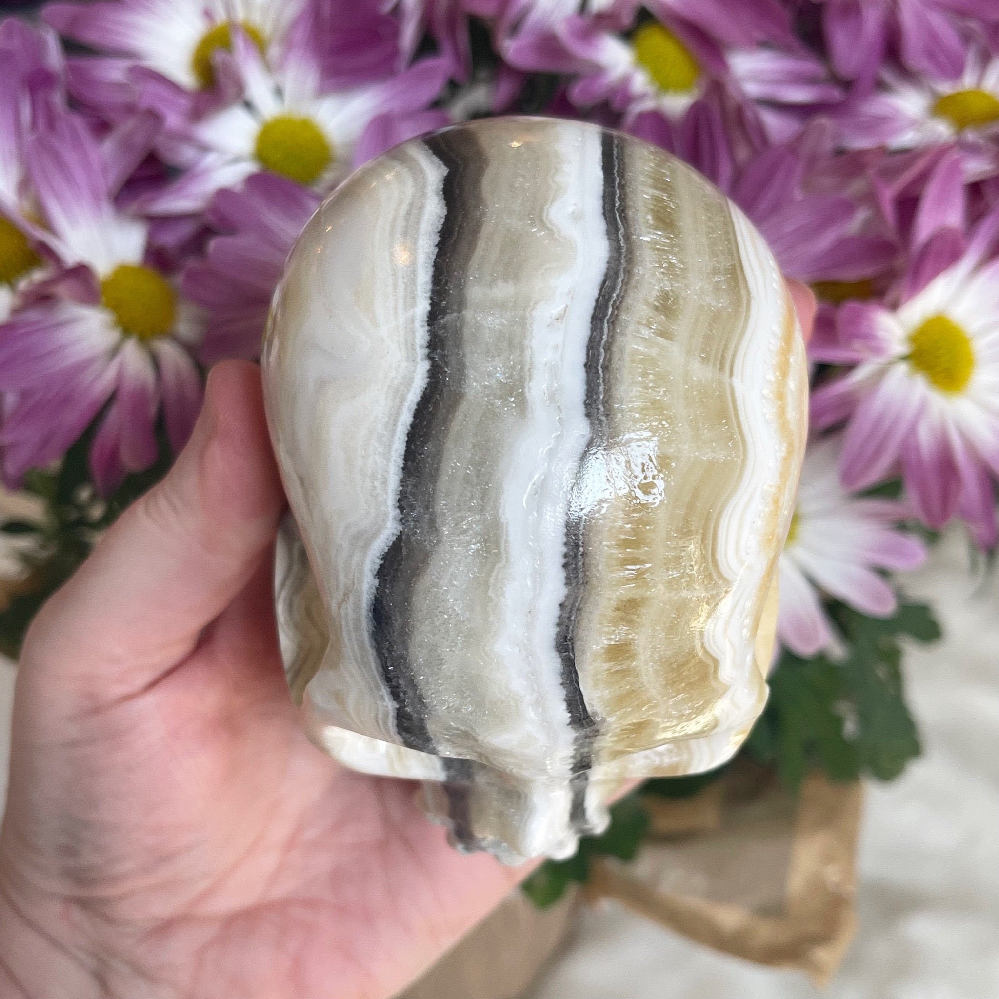 Banded Calcite Crystal Skull - Etsy