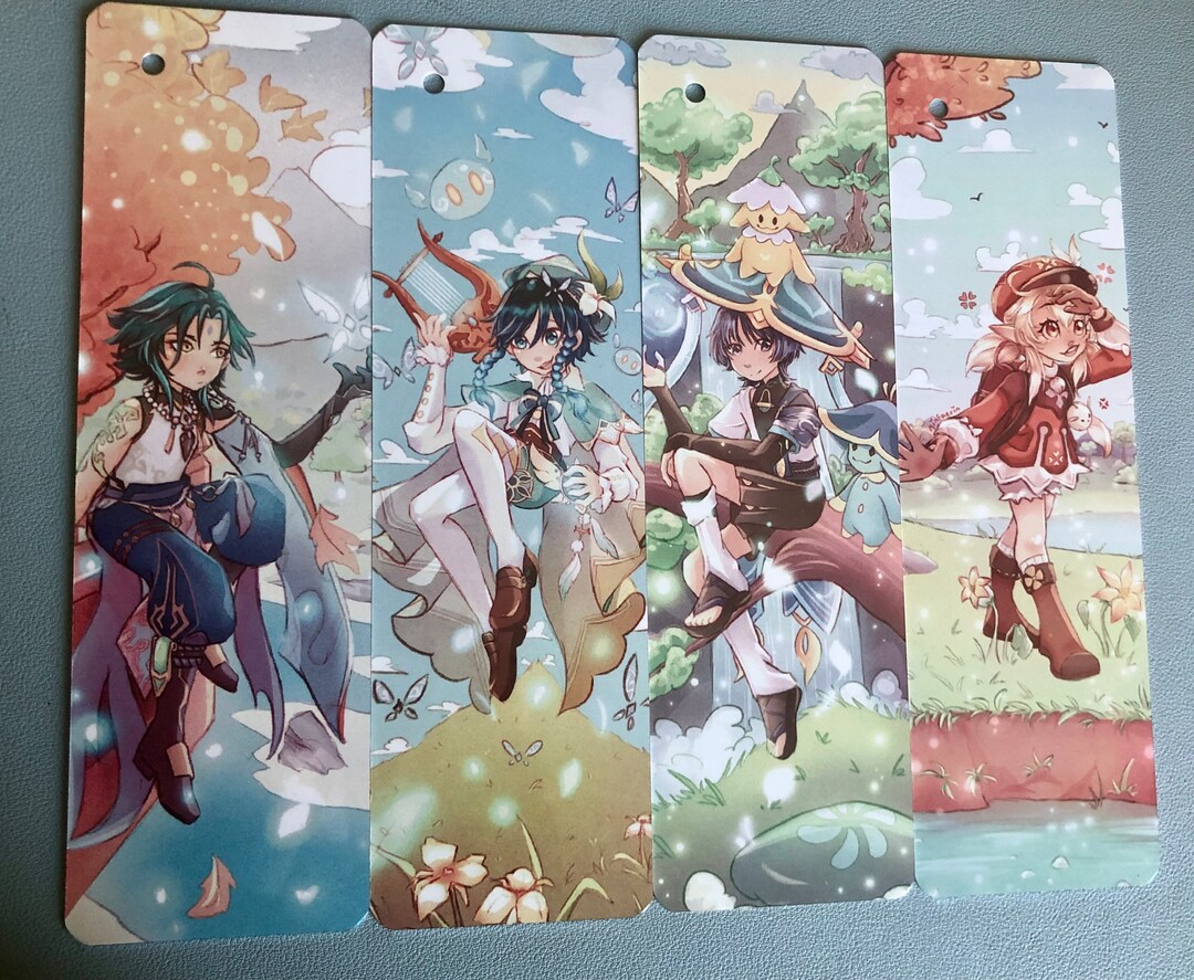 Genshin Impact Bookmarks Anemo - Etsy