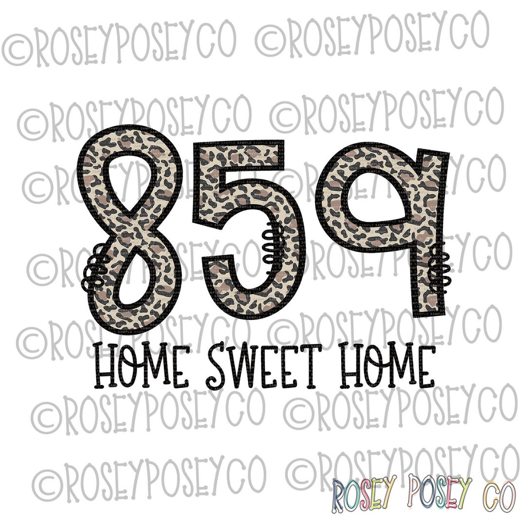 859 Area Code Kentucky KY Leopard Sublimation Design - Etsy