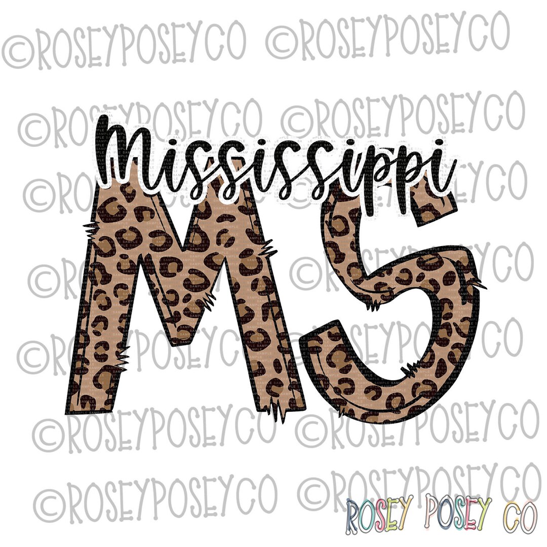 MS Mississippi Leopard Sublimation Design Digital Download - Etsy