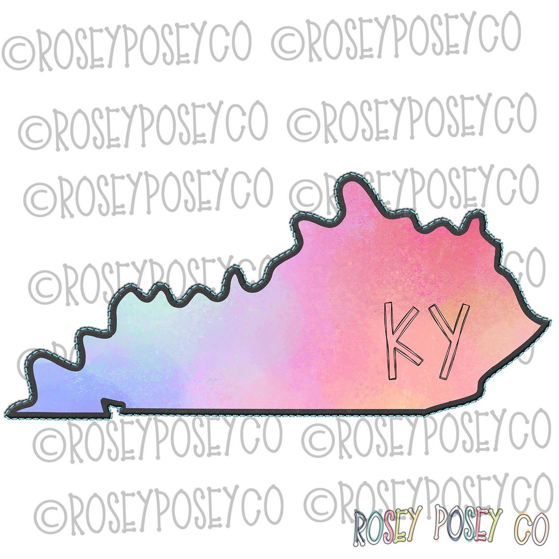 Kentucky Ombre Rainbow Colors KY Sublimation Design - Etsy