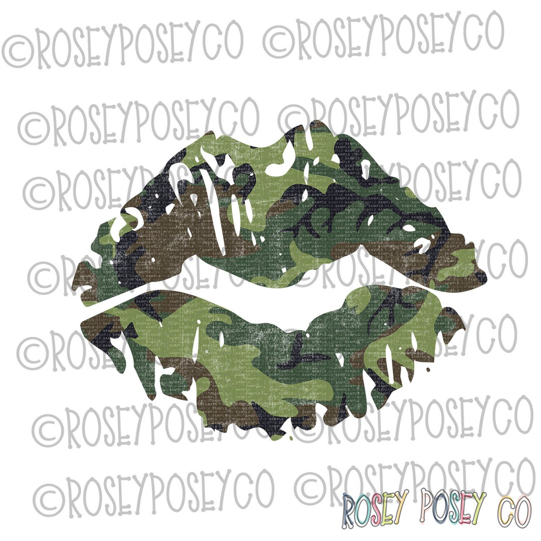 Camo Lips Sublimation Design Digital Download PNG - Etsy