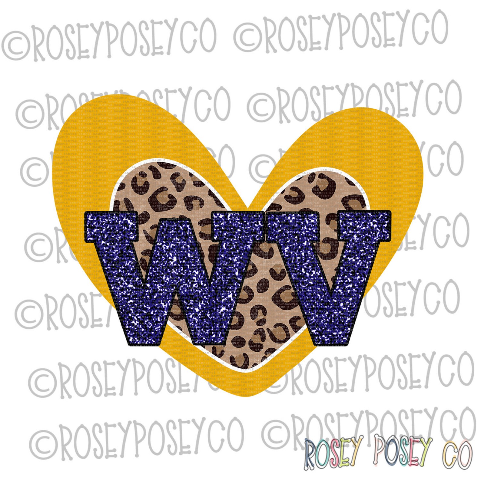 West Virginia WV Leopard Hearts Valentine's Day - Etsy