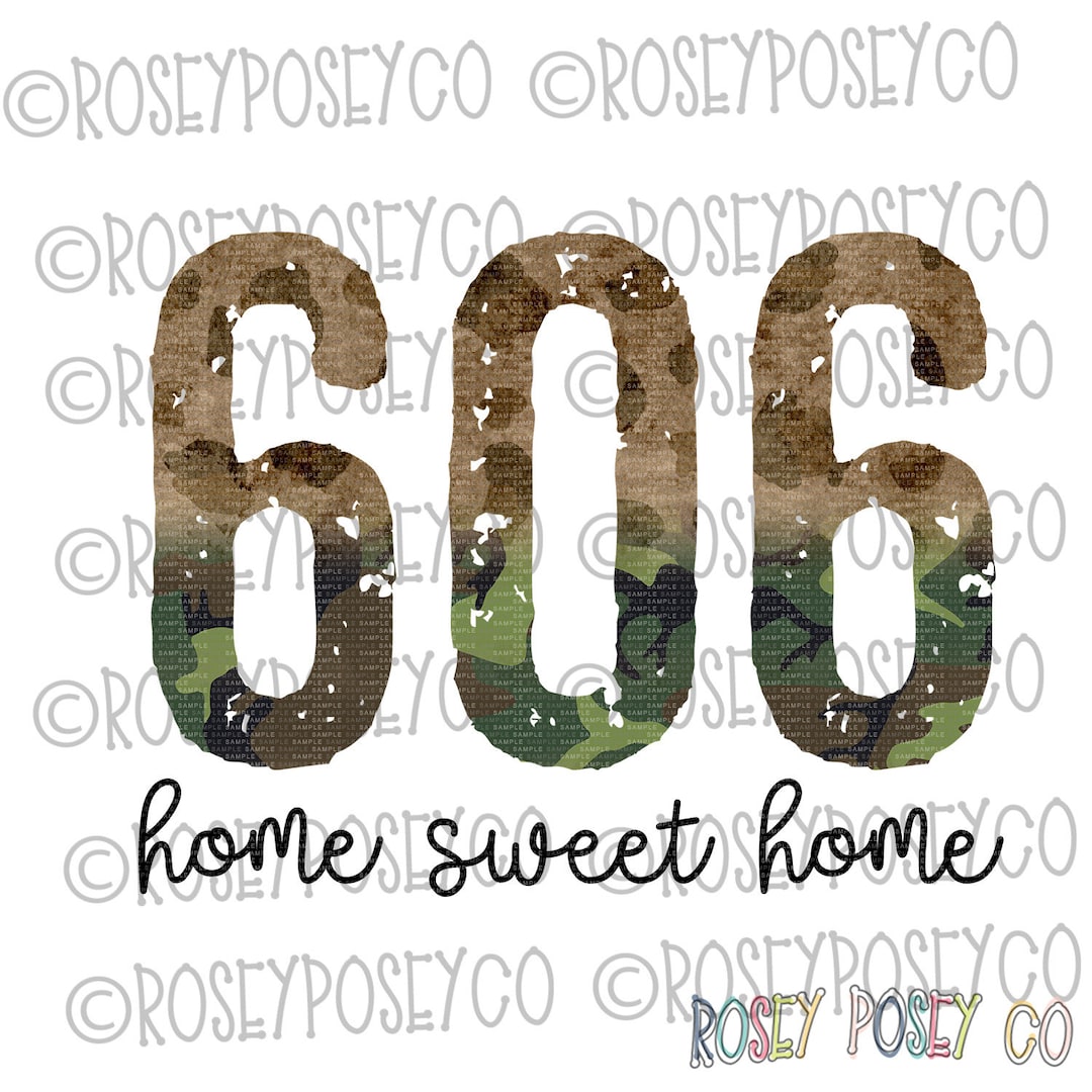 606 Area Code, Ky, Kentucky, Camo, Leopard, Home Sweet Home Sublimation ...